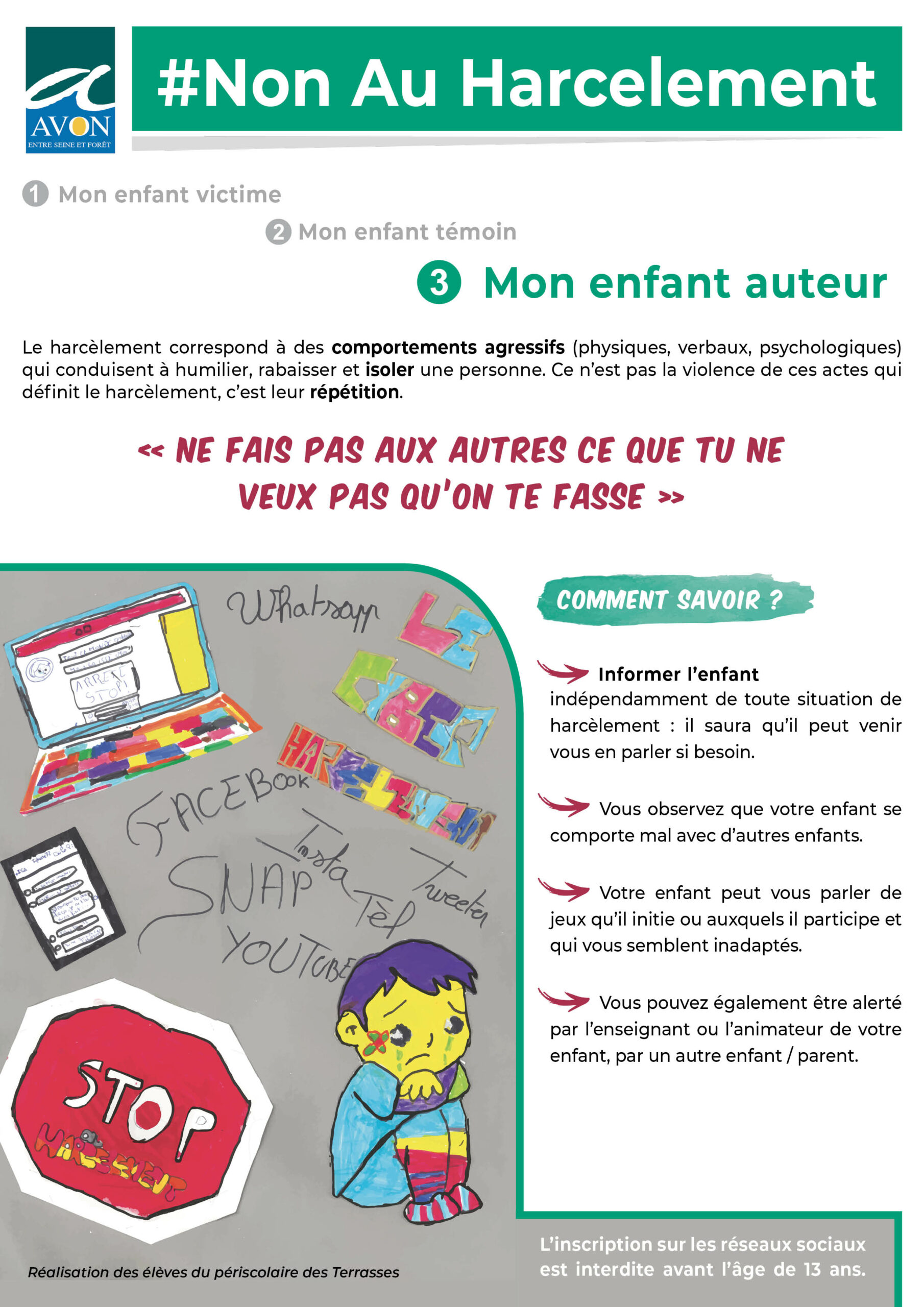 Plan prévention harcèlement - Ville d’Avon